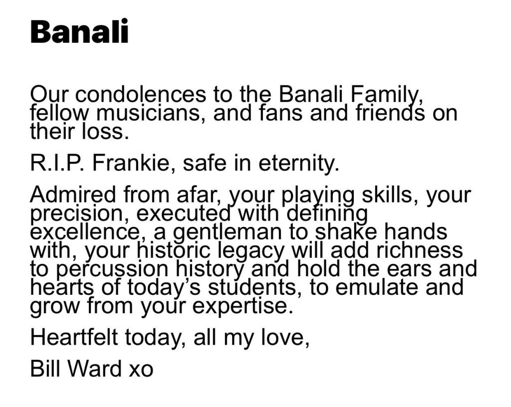 Banali - The Official Bill Ward Site